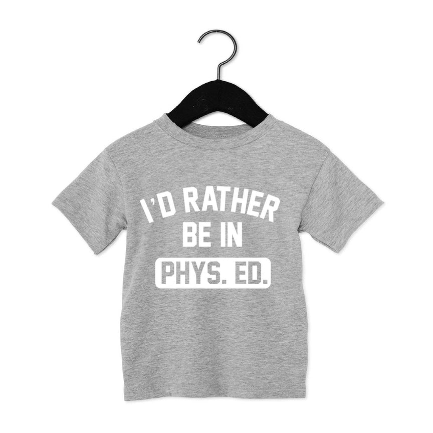 KIDS Phys. Ed. Tee - Grey – 3's Company Boutique