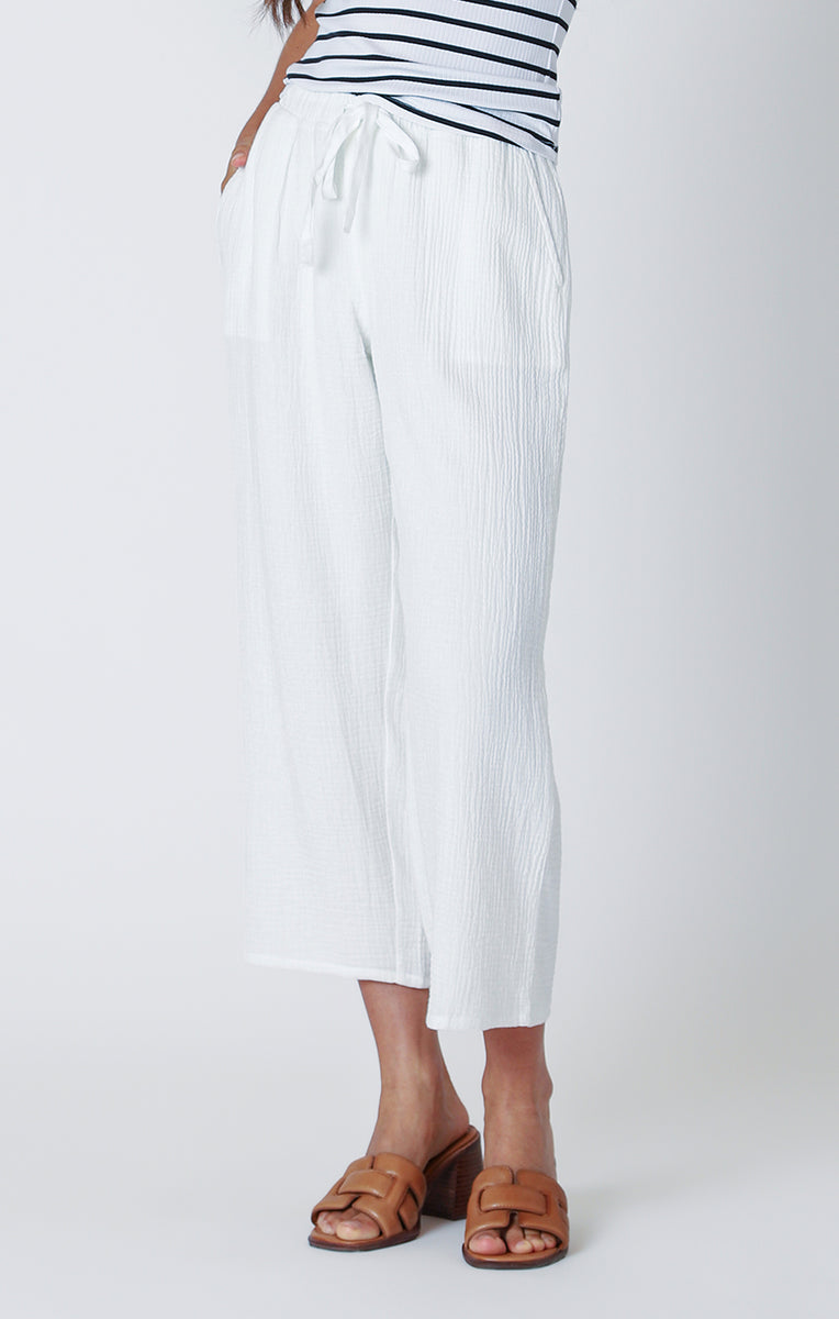 DEX Textured Pants || Off White – 3's Company Boutique